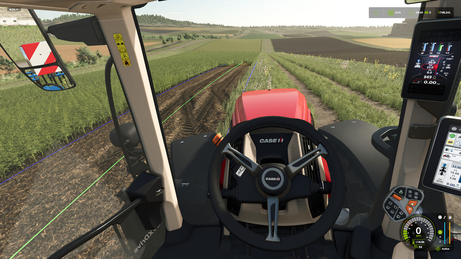GPS Locks The Steering Wheel - Farming Simulator 25 Mod