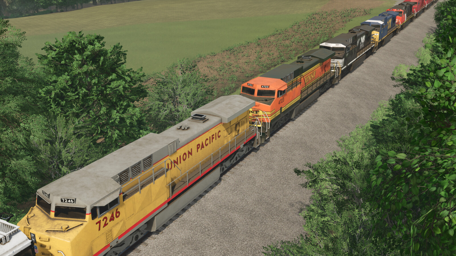 North American Trains (Prefab*) - Farming Simulator 25 Mod