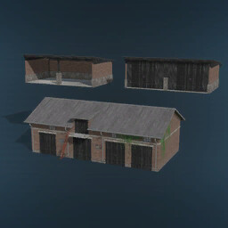 Old Brick Building Pack - Farming Simulator 22 Mod