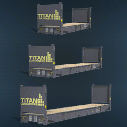 Titan Flat Rack Containers - Farming Simulator 22 Mod